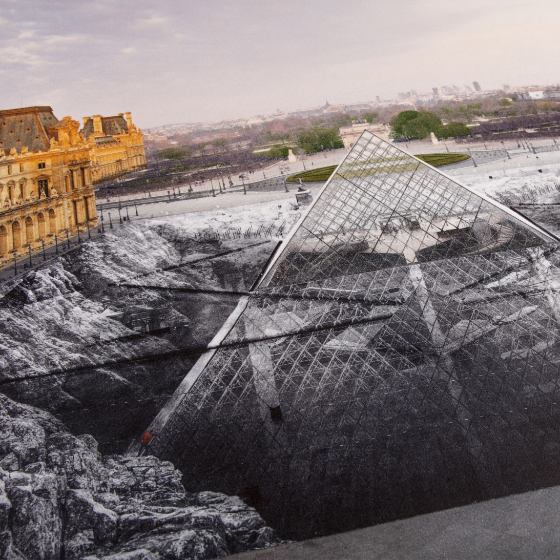 JR au Louvre 30 Mars 2019, 6h50 © Pyramide, architecte I. M. Pei, musée ...