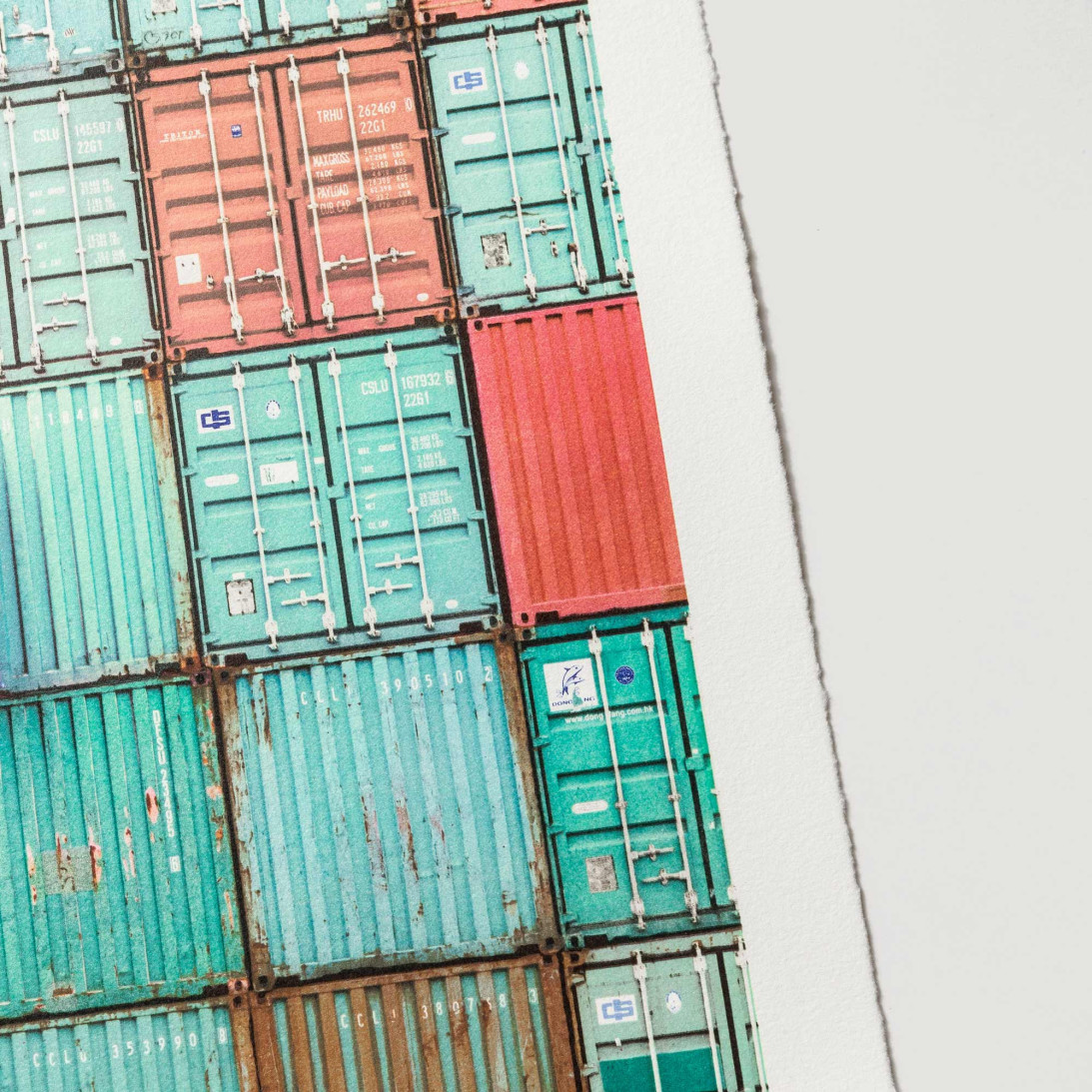 The ballerina jumping in containers, Le Havre, France, 2014
